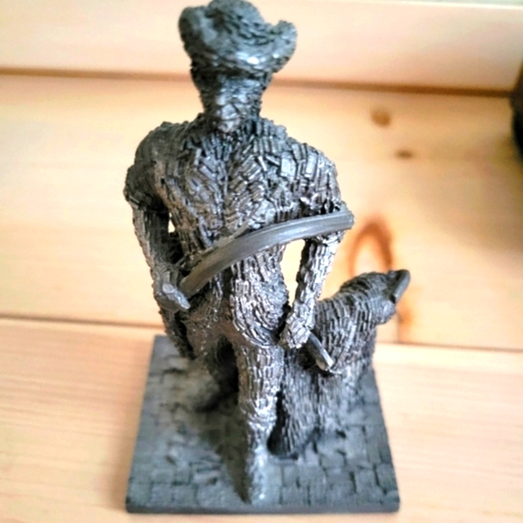 Hand Crafted | Accents | Amazing Vintage Frontierman Steel Pipe Statue ...